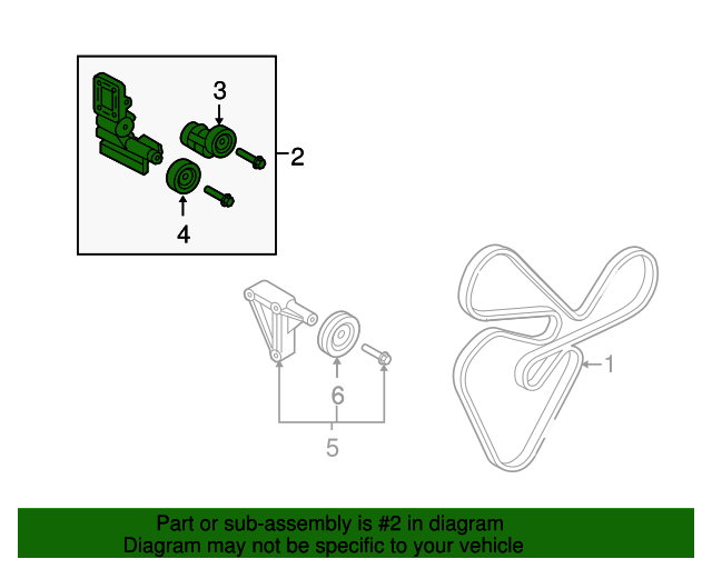 2006-2010 Kia Tensioner 25280-2G000 | Smithtown Kia Parts Center