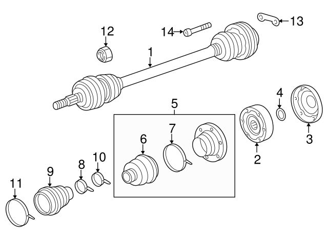 987-332-024-09 - CV Axle Assembly 2005-2008 Porsche | AutoNationParts.com