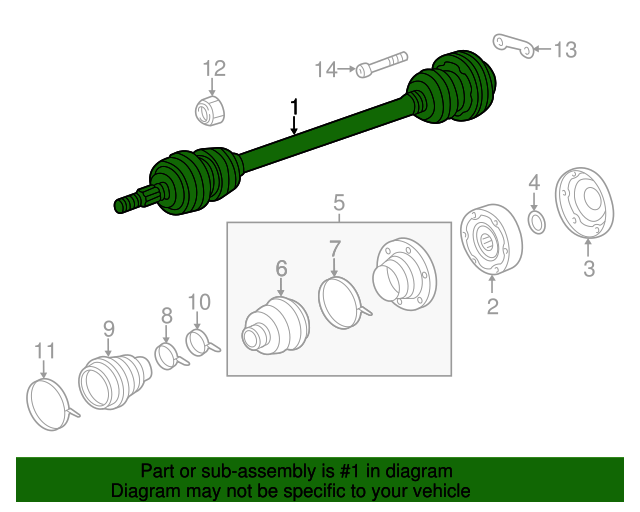 987-332-024-09 - CV Axle Assembly 2005-2008 Porsche | AutoNationParts.com