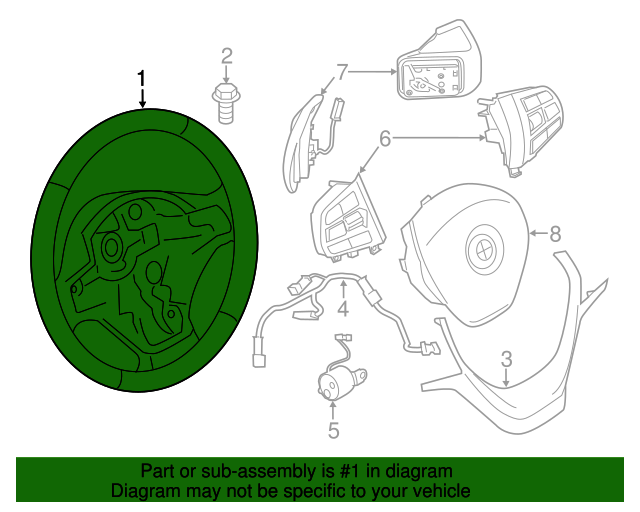 32-30-6-878-250 - Steering Wheel 2012-2019 BMW | AutoNationParts.com