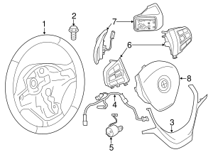 32309483020 - 2012-2020 BMW Steering Wheel Wiring Harness (32-30-9-483 ...