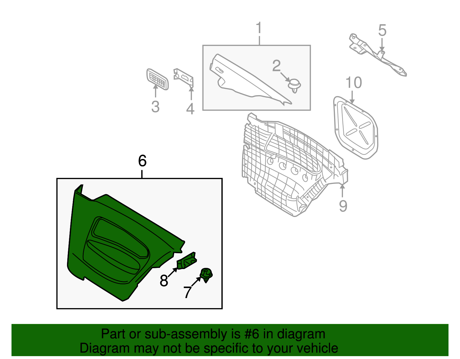 51-43-2-997-488 - Lower Quarter Trim - 2008-2013 BMW | BMW Parts Exchange