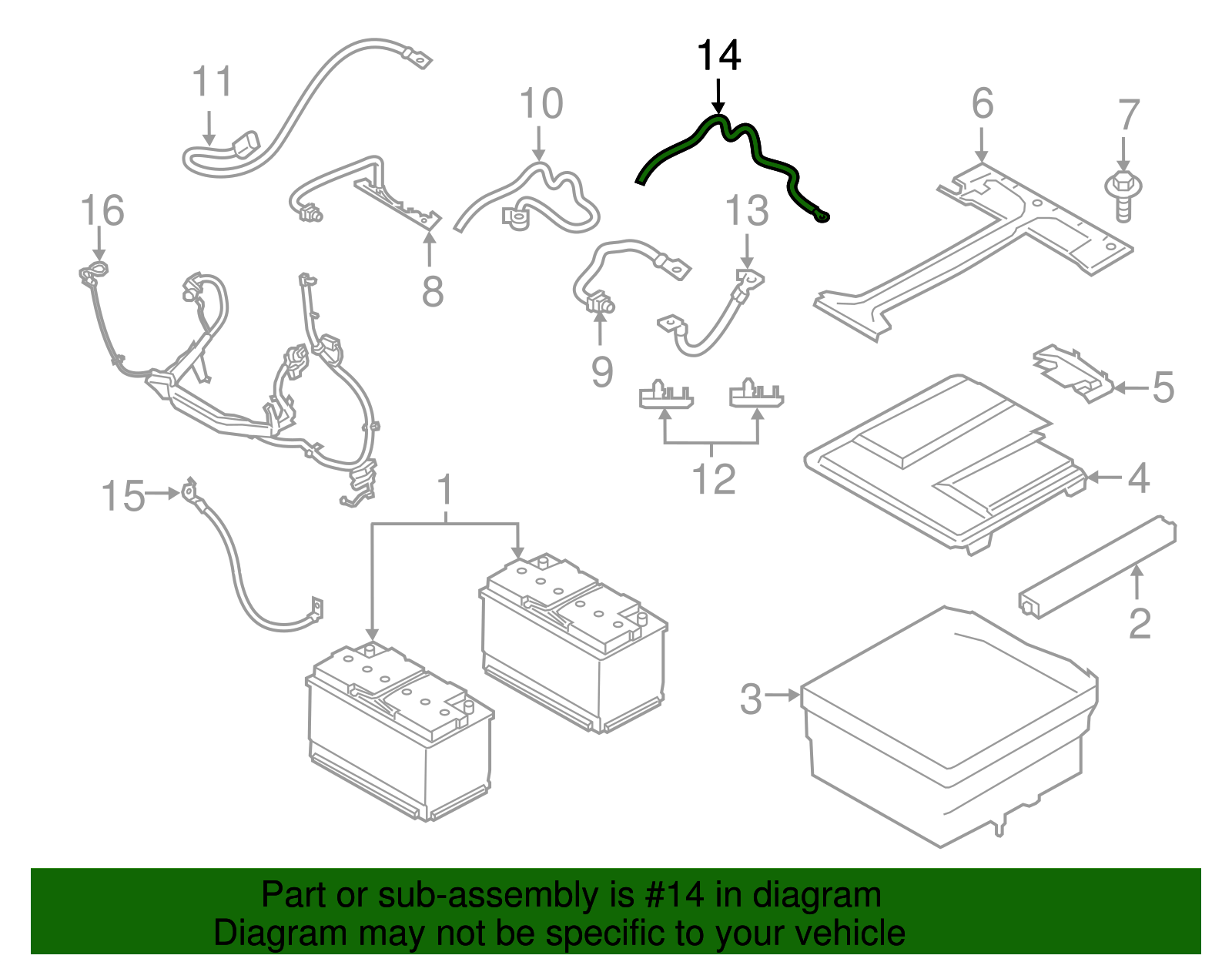 2015-2024 Ford Negative Cable CK4Z-14301-C | OEM Parts Online