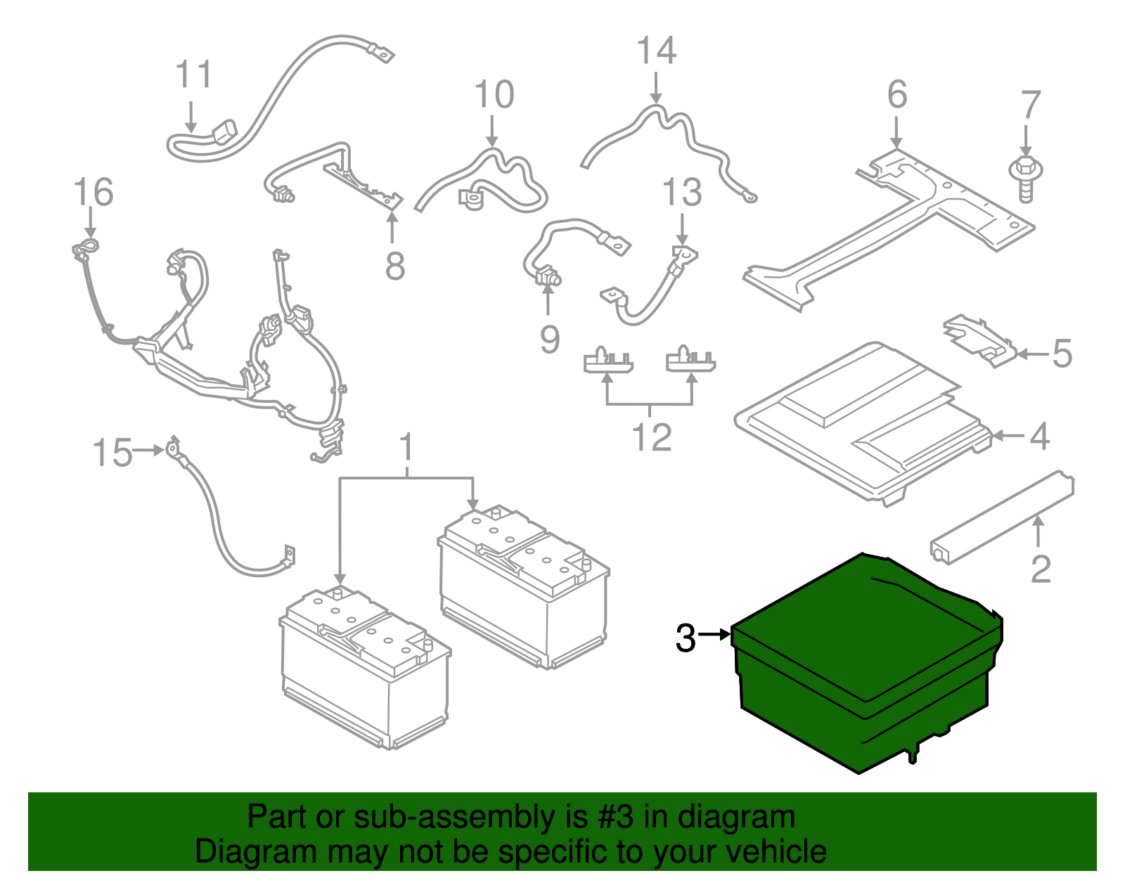 2015-2024 Ford Battery Tray CK4Z-10732-C | AutoNationParts.com