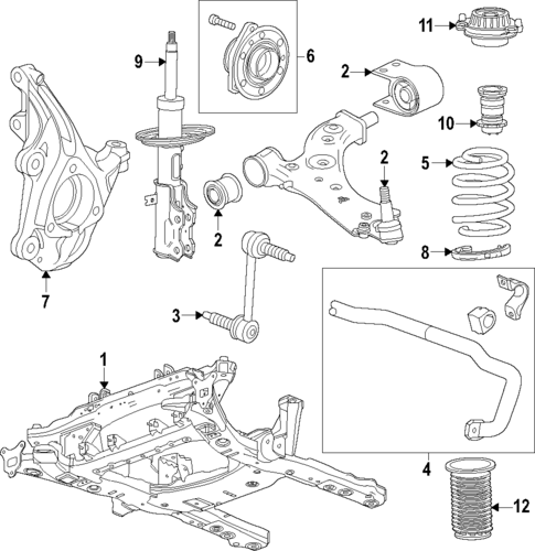 Front Suspension for 2024 Chevrolet Equinox EV | GMPartsDirect.com