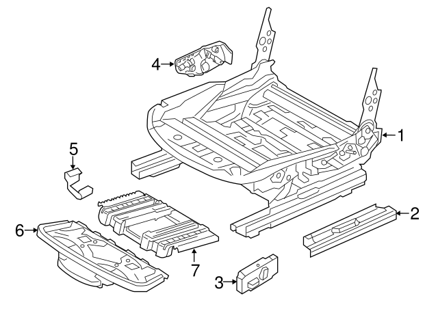 52107285857 - 2014-2021 BMW Seat Adjust Assembly (52-10-7-285-857 ...