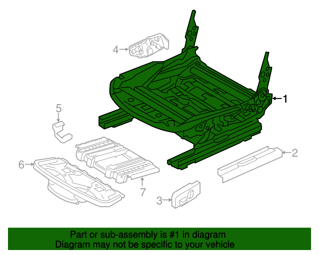 52107285857 - 2014-2021 BMW Seat Adjust Assembly (52-10-7-285-857 ...