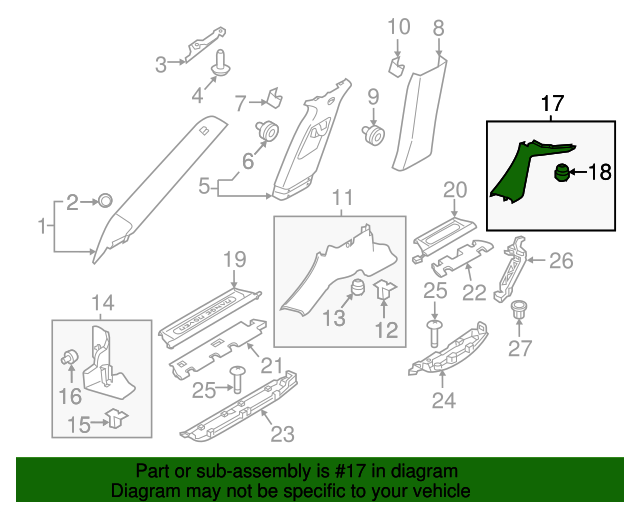 Genuine Rear Trim Panel for 2014-2022 Land Rover Range Rover Sport ...
