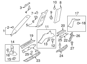 2002-2023 Land Rover Door Trim Panel Retainer Nut LR095419 | OEM Parts ...