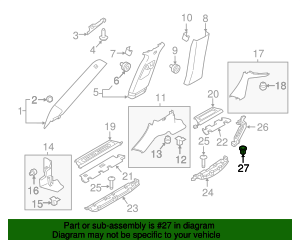 2002-2023 Land Rover Door Trim Panel Retainer Nut LR095419 | OEM Parts ...