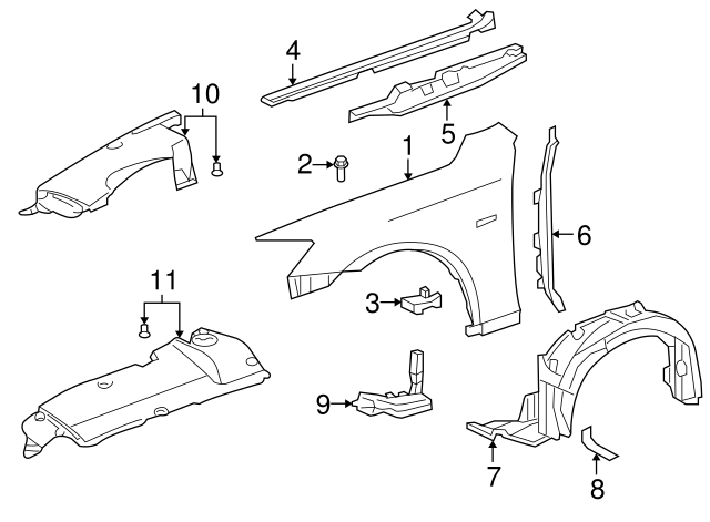 53836-53010 - Fender Bracket - 2006-2014 Lexus | MyLexusParts