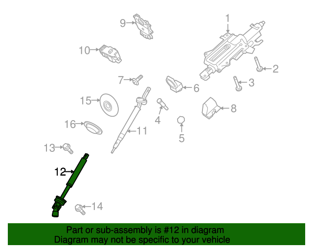 LR071147 - Steering Shaft 2005-2016 Land Rover | AutoNationParts.com