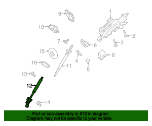 LR071147 - Steering Shaft 2005-2016 Land Rover | AutoNationParts.com