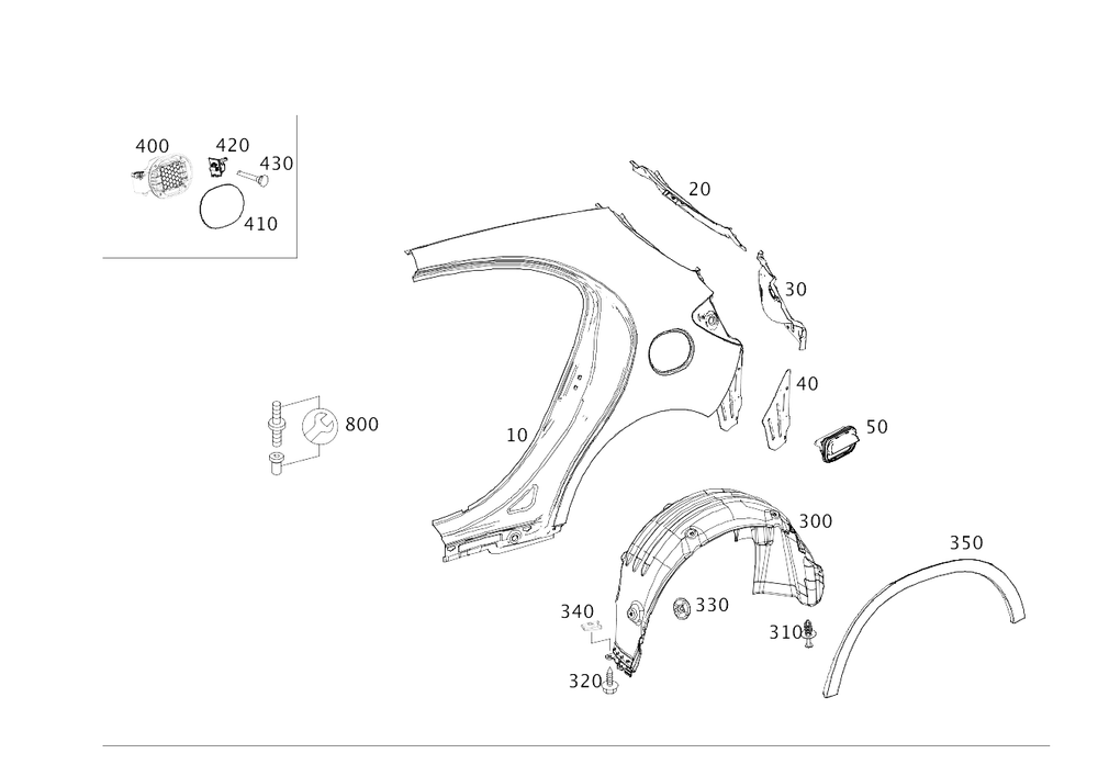 156-757-00-06 - Paneling, Flap 2015-2020 Mercedes-Benz GLA250 ...