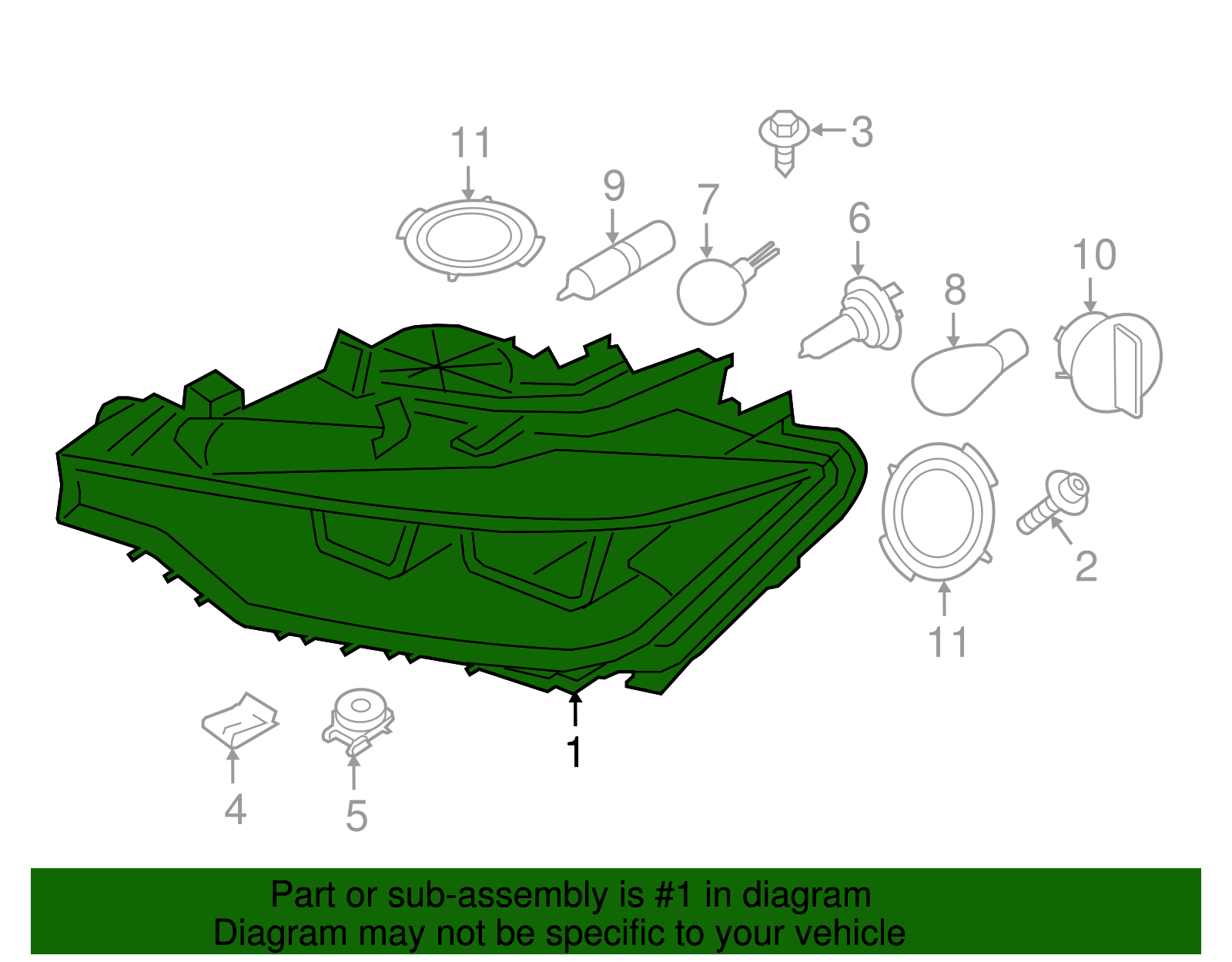 2014-2016 BMW Composite Headlamp 63-11-7-355-551 | BMWPartsDirect.com