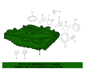 63117355551 - 2014-2016 BMW Composite Headlamp (63-11-7-355-551) | BMW ...