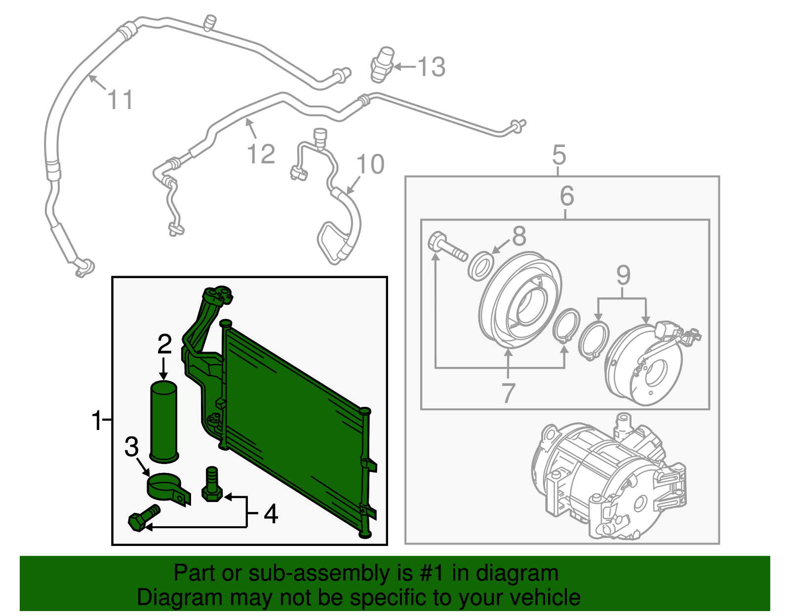 2010-2013 Mazda 3 Condenser Assembly BBP2-61-480C | OEM Parts Online