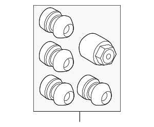 2013-2023 Land Rover Locking Wheel Nuts - Silver Finish lr133529 | OEM ...