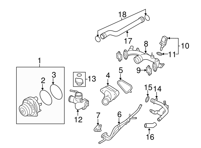 2014-2019 Infiniti Water Pipe 21022-JK90C | Infiniti of Orland Park