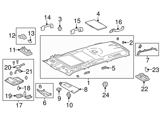 62432-60061-A0 - Roof Opening Trim 2010-2023 Lexus GX460 ...