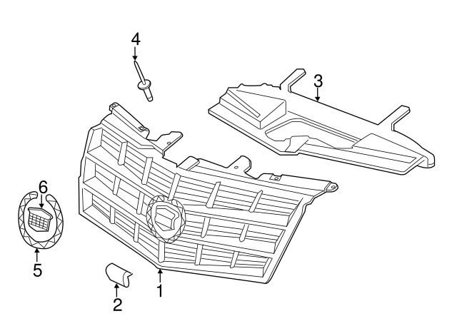 2008-2014 Cadillac CTS Front Bumper Fascia Support 22845695 ...