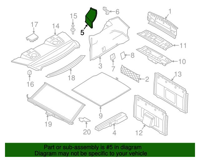 51477234048 - 2012-2017 BMW Access Cover (51-47-7-234-048) | BMW of ...