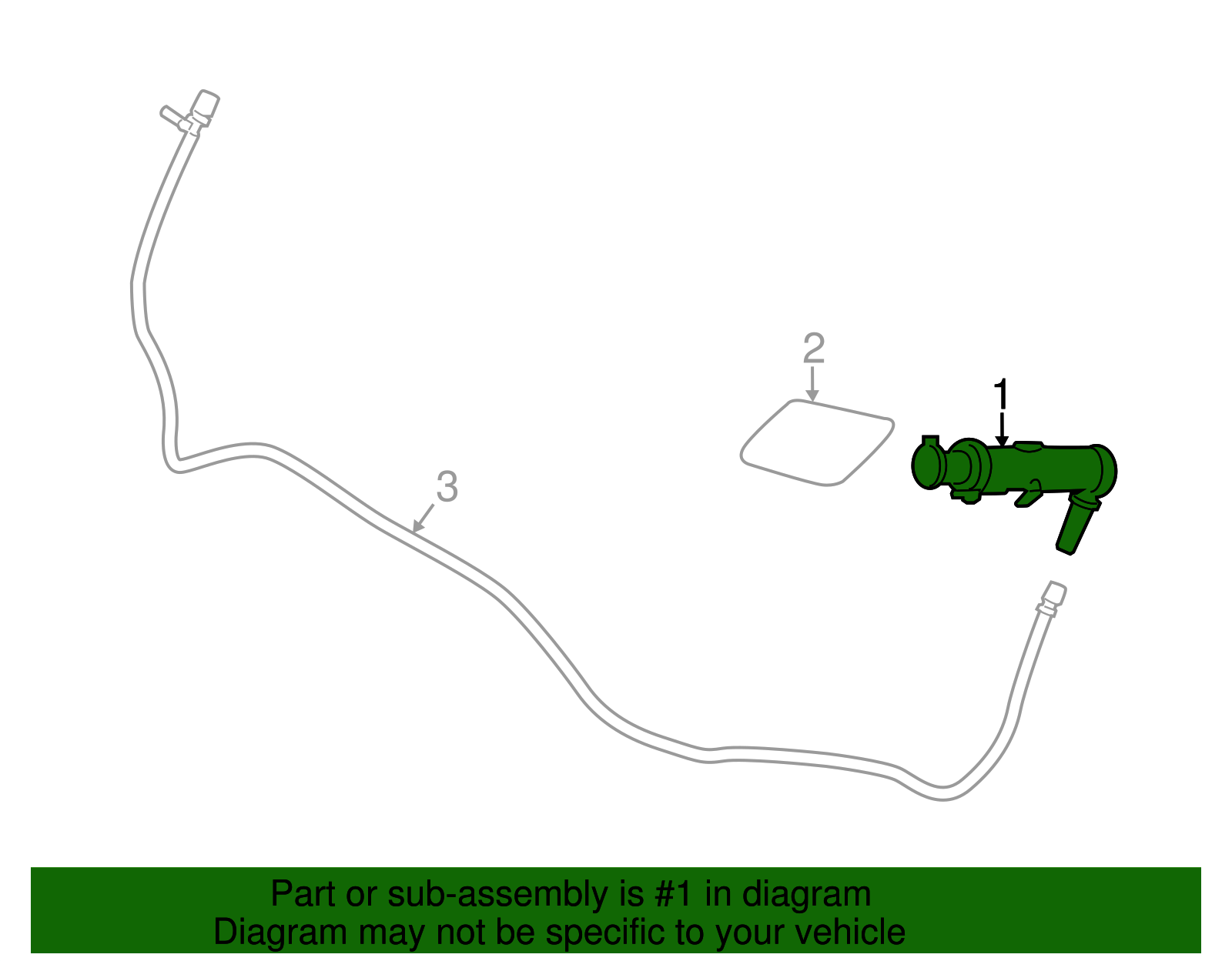 61677275657 - 2012-2017 BMW Headlamp Washer Nozzle, left (61-67-7-275 ...