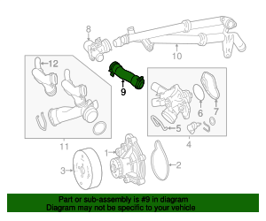 2012-2015 Mercedes-Benz C 250 Radiator Coolant Hose 204-501-25-82 ...