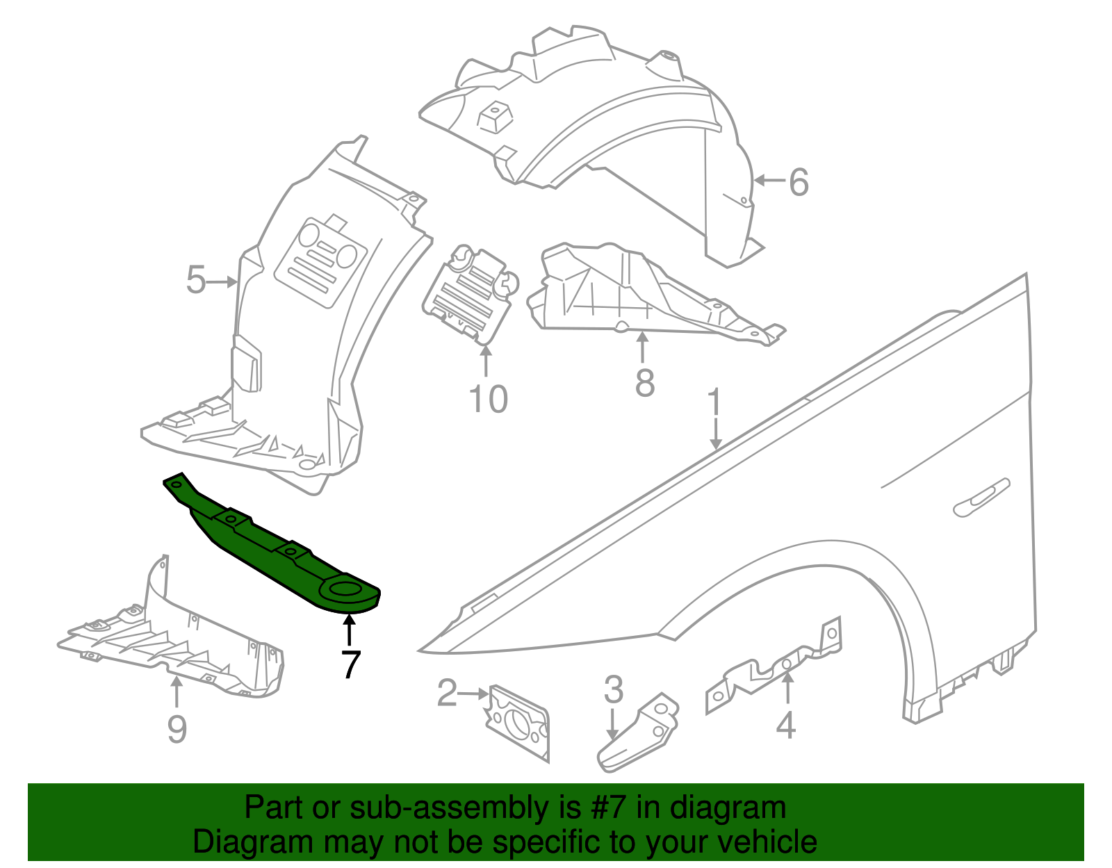 51627136525 - 2006-2013 BMW Lower Deflector (51-62-7-136-525) | BMW of ...