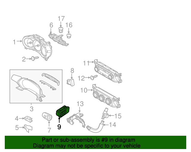 2017-2023 Mazda CX-5 Control Switch Assembly KB8C-66-170A ...
