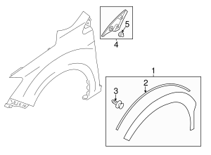 2013-2017 Subaru Wheel Flare - Passenger Side (RH) 91112FJ101 ...