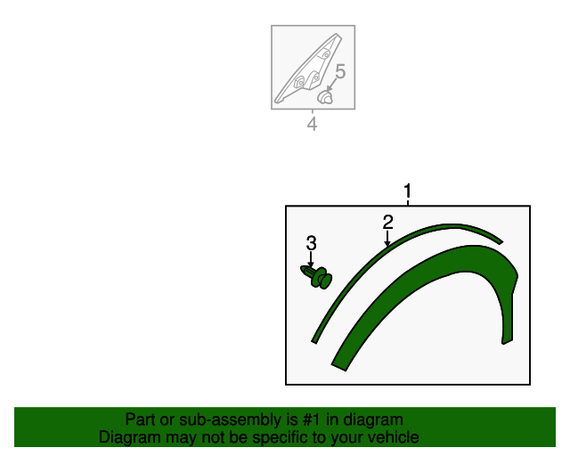 2013-2017 Subaru Wheel Flare - Passenger Side (RH) 91112FJ101 ...