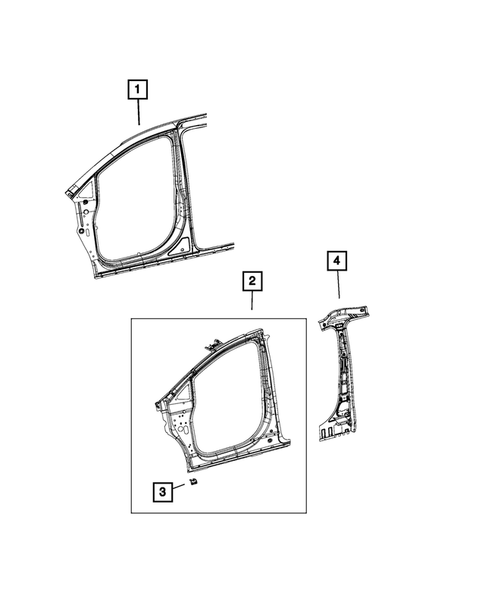 Aperture Panel and Pillar Supports for 2019 Chrysler Pacifica | Mopar ...