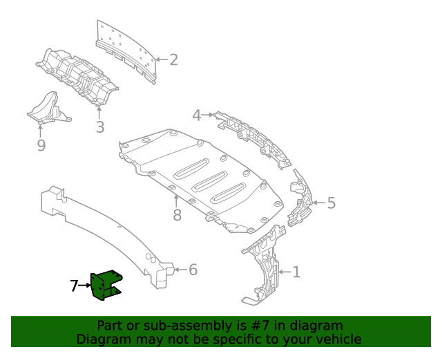 2016-2020 Mercedes-Benz Impact Bar Mount Plate 190-640-20-00 | MB OEM Parts