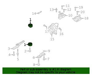 2015-2025 Volkswagen Cross-Member Bushing 5Q0-198-037-A | OEM Parts Online