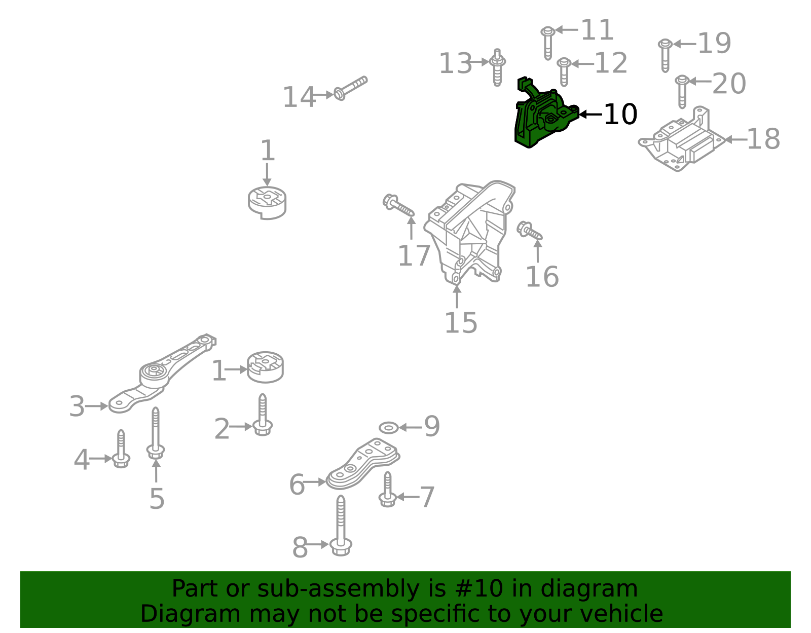 5Q0-199-262-BN - Engine Mount 2019-2023 Volkswagen | AutoNation Parts