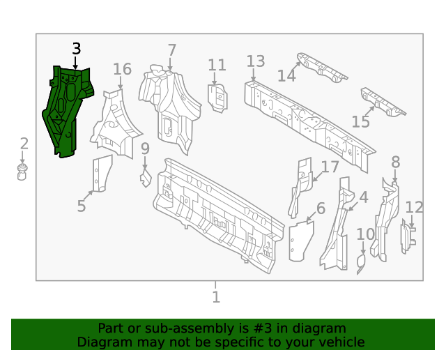 2020 Toyota Sienna Reinforced Panel 58375-08020 | Toyota Parts Center