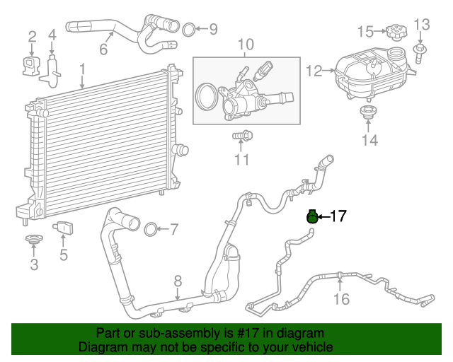 2014-2018 Mopar Reservoir Hose Clamp 06106371AA | Mopar Parts Canada