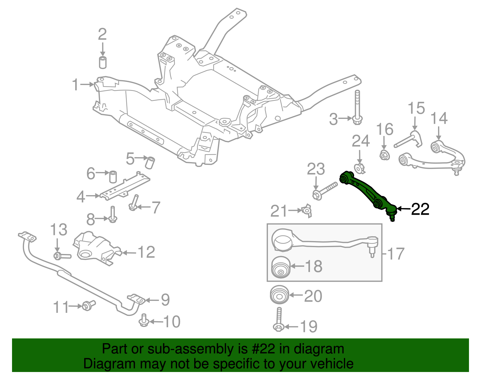 2014-2017 Land Rover Rear Lower Control Arm LR078479 | OEM Parts Online