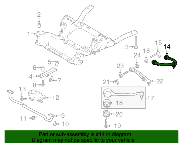 Genuine OEM Upper Control Arm Part# LR125702 Fits 2014-2022 Land Rover ...