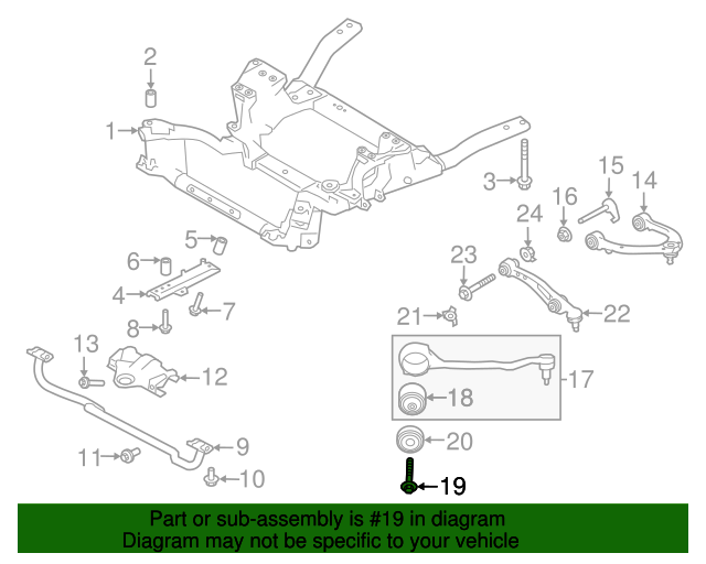 2013-2022 Land Rover Ft Lower Control Arm Mount Bolt LR097372 | OEM ...