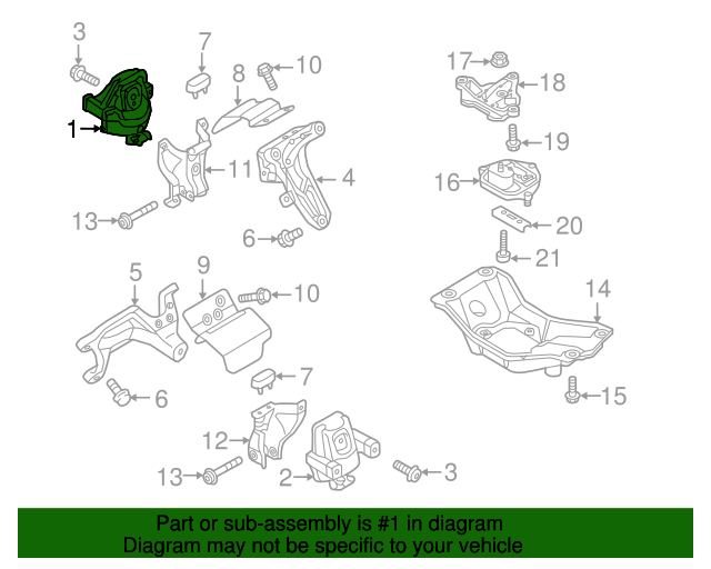 8R0-199-381-AE - Motor Mount 2012-2017 Audi | Audi OEM Parts