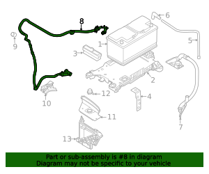 Genuine BMW 12-42-8-654-635 | Positive Cable | FREE Shipping on Most ...