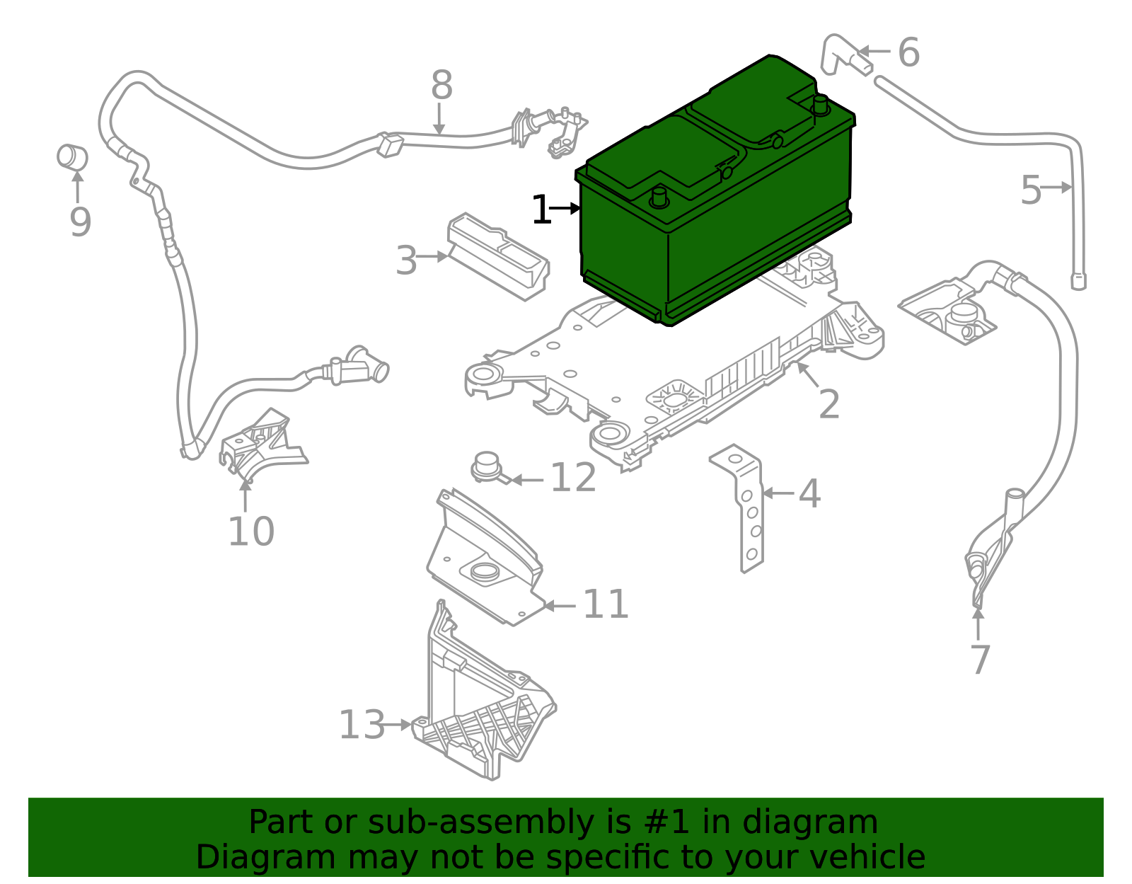 2016-2025 BMW Vehicle Battery 61217604802 | OEM Parts Online