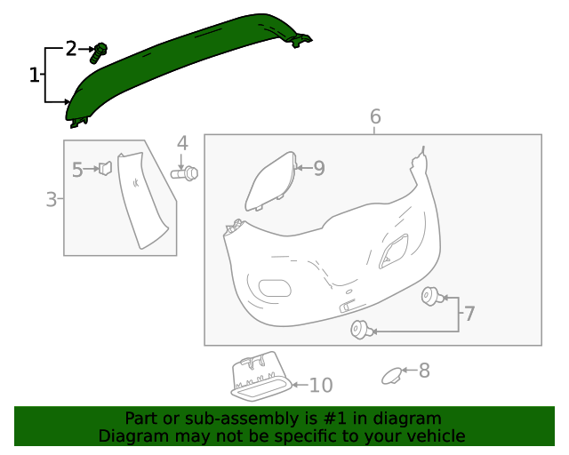 2022-2023 Chevrolet Bolt EUV Lift-Gate Trim 42788729 | GMPartsDirect.com