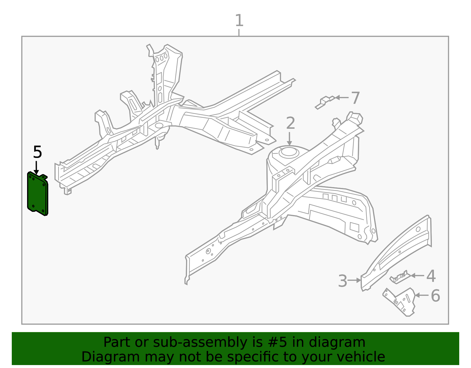 64575-K0000 - Frame Rail End 2020-2025 Kia | Kia.Parts Store