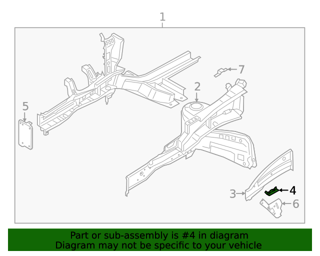 645H2-K0000 - Outer Reinforced 2020-2024 Kia Soul | Kia.Parts Store