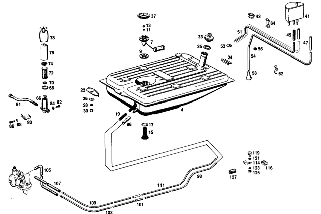 111-470-06-86 - Fuel Tank Filter 1954-1993 Mercedes-Benz | Mercedes ...