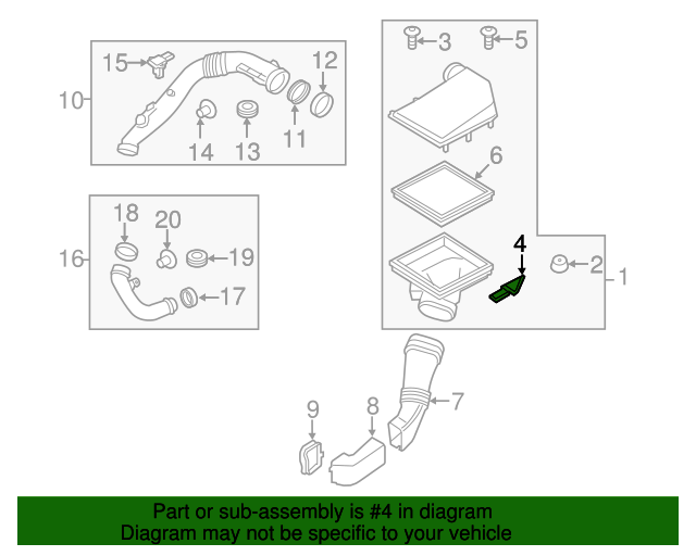 12527574100 - 2008-2019 BMW Air Cleaner Assembly Bracket (12-52-7-574 ...