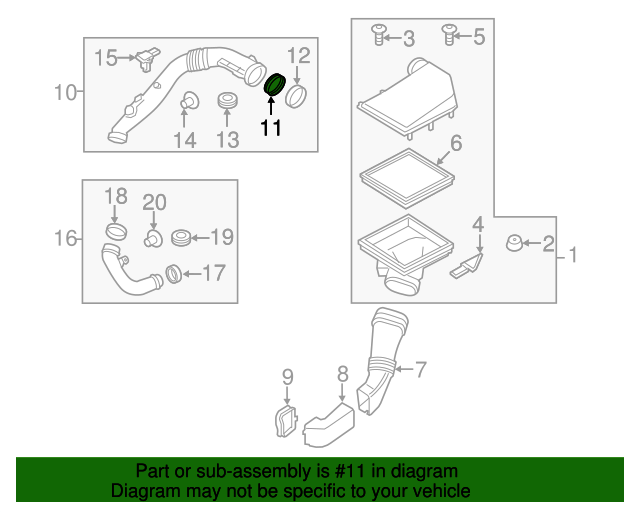 13717571359 - 2008-2019 BMW Upper Duct Gasket (13-71-7-571-359) | BMW ...